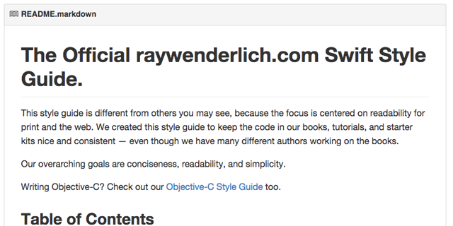 Swift Style Guide April 2015 Update Kodeco 