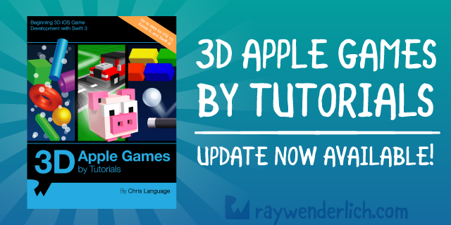 3D Apple Games by Tutorials Update Now Available! | Kodeco
