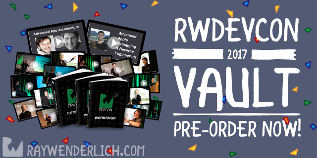 RWDevCon 2017 Vault – Pre-Order Now! | Kodeco