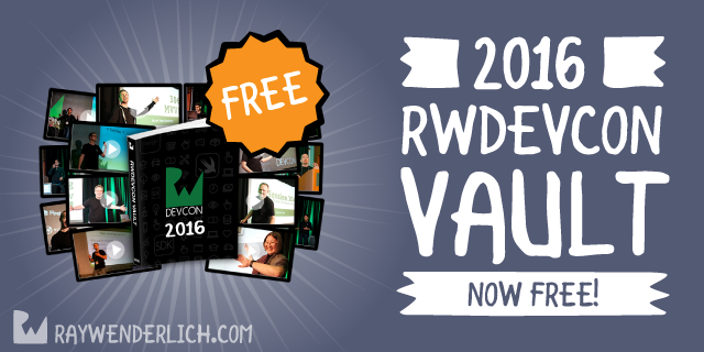 Last Year’s RWDevCon 2016 Vault Now Free! | Kodeco