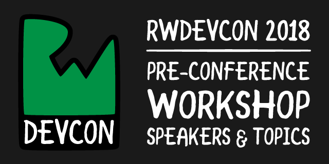 RWDevCon 2018: Pre-Conference Workshop Speakers & Topics | Kodeco