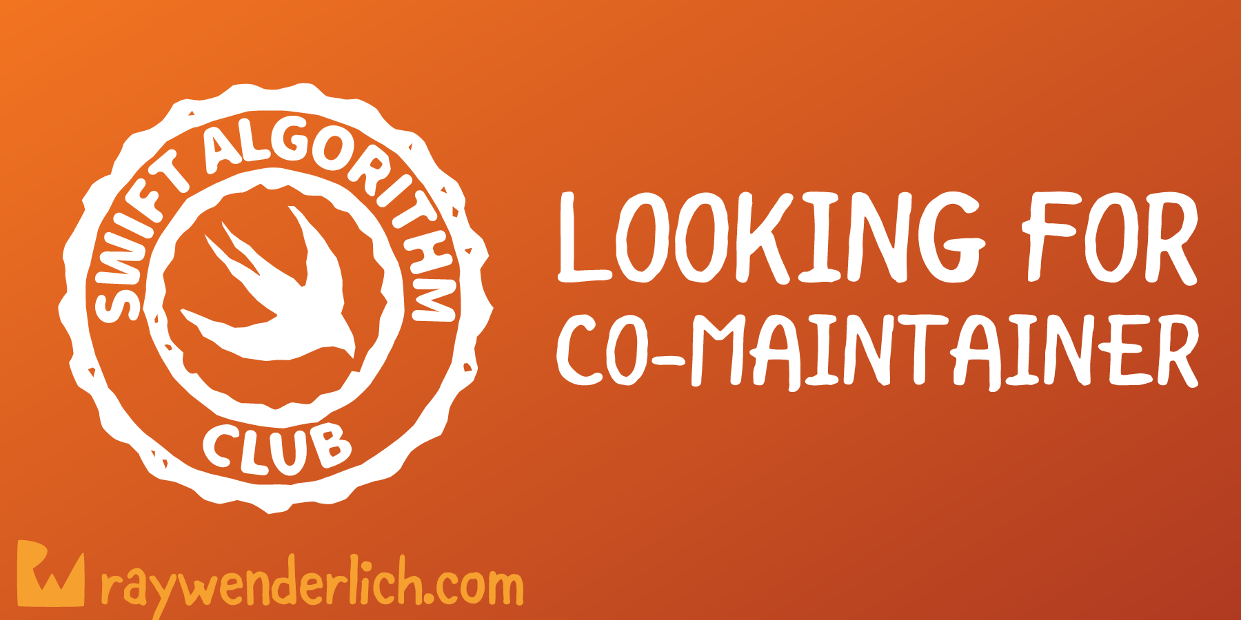 Swift Algorithm Club: Looking for co-maintainer | Kodeco