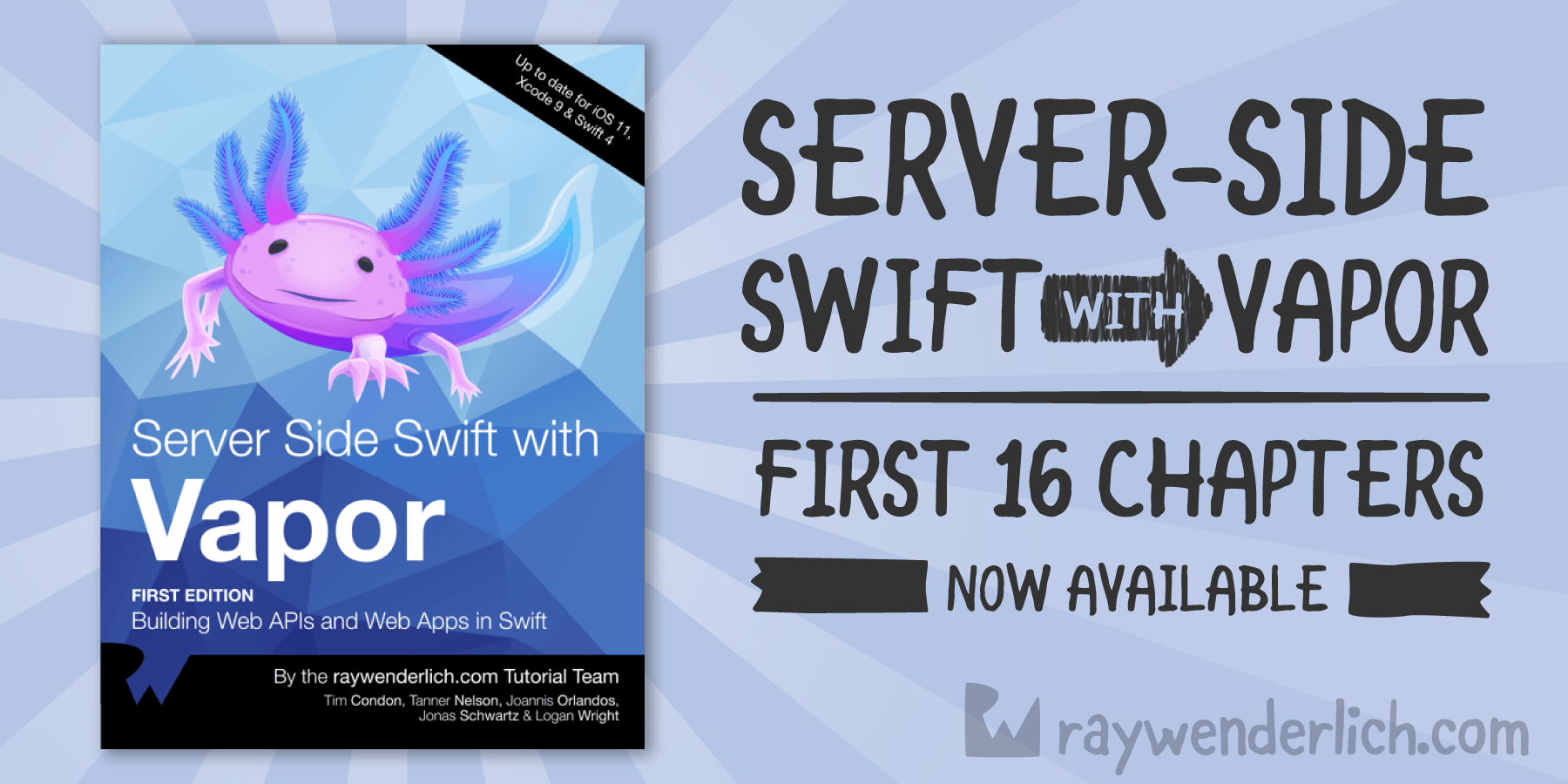 Server-Side Swift with Vapor – First 16 Chapters Now Available! | Kodeco