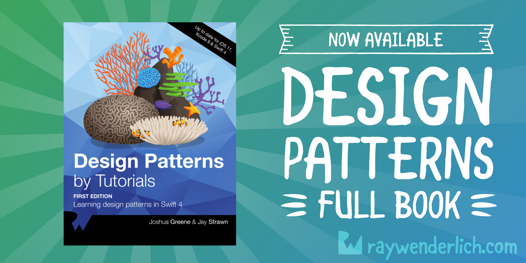 Design Patterns by Tutorials: Full Release Now Available! | Kodeco