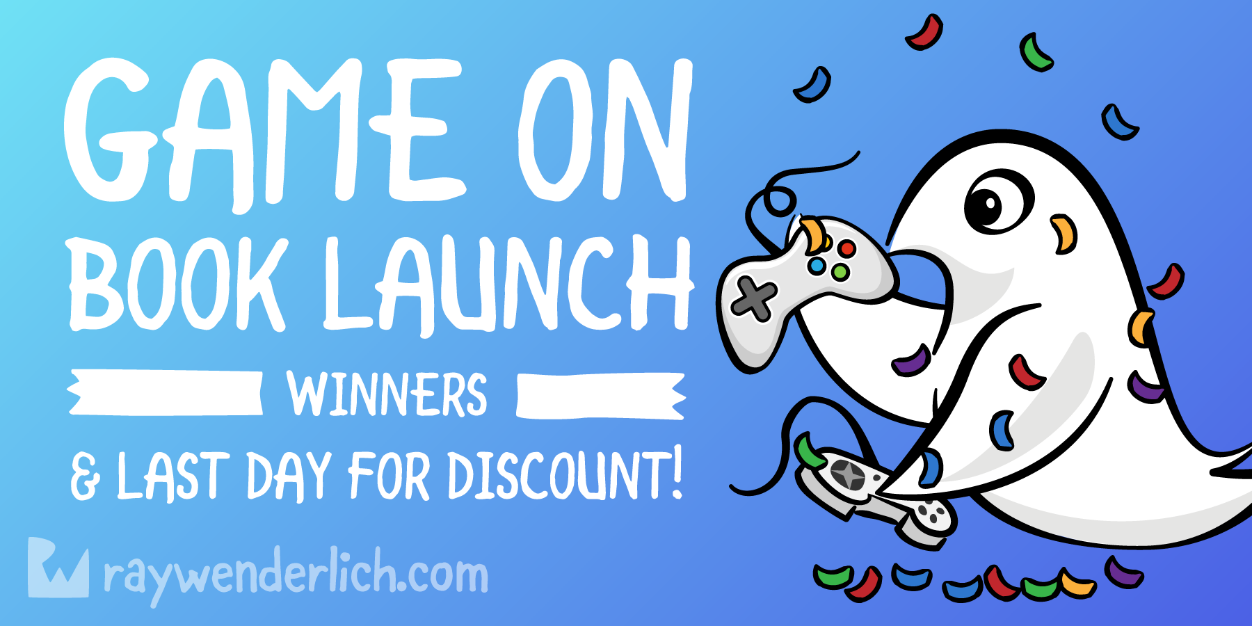 Game On Book Launch Giveaway Winners — and Last Day For Discount! | Kodeco