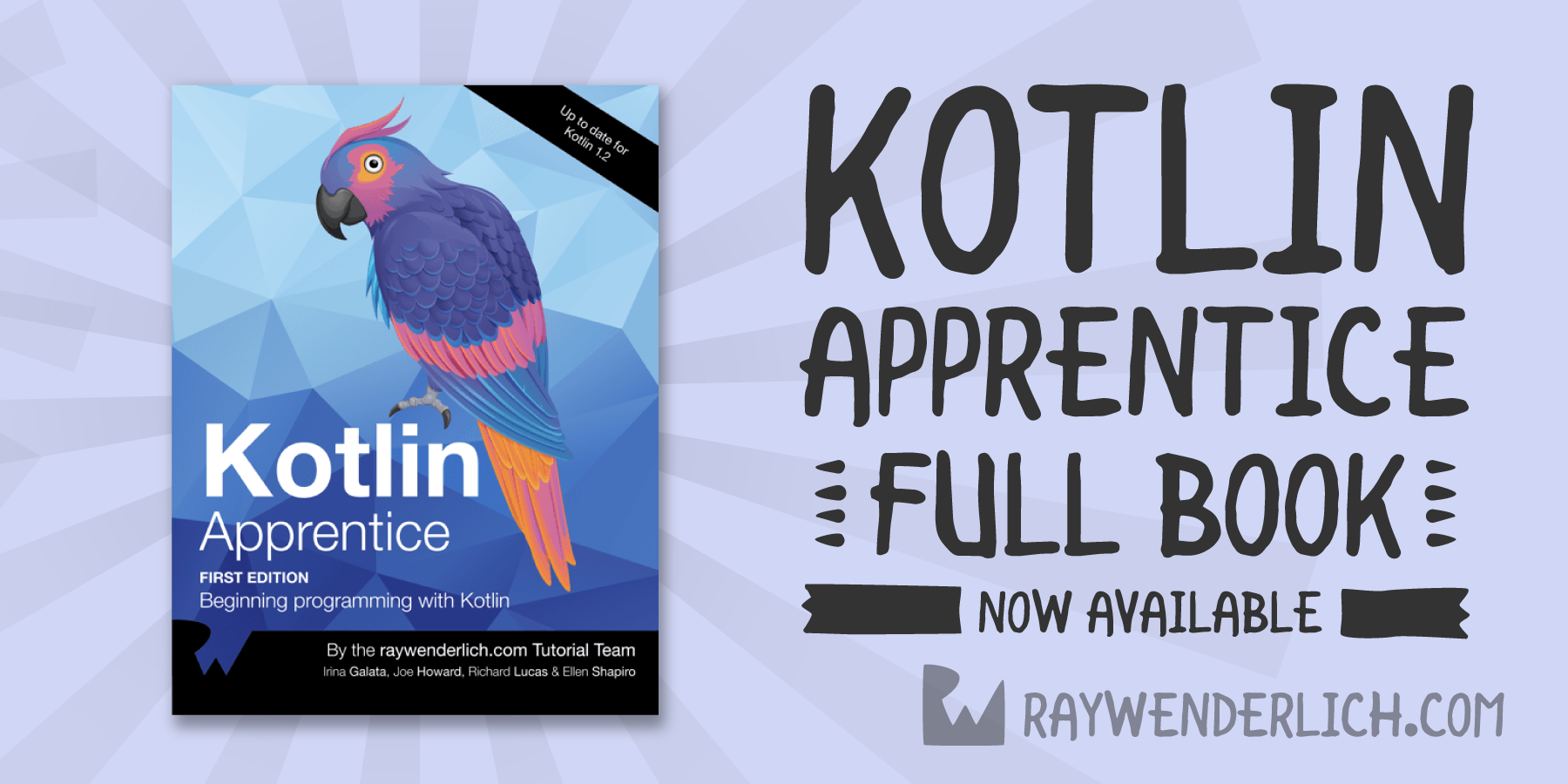 The Full Kotlin Apprentice Book Is Here! | Kodeco