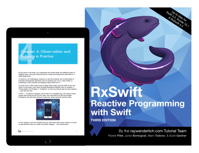 Two Books Updated for Swift 4.2 and iOS 12: Realm and RxSwift! | Kodeco