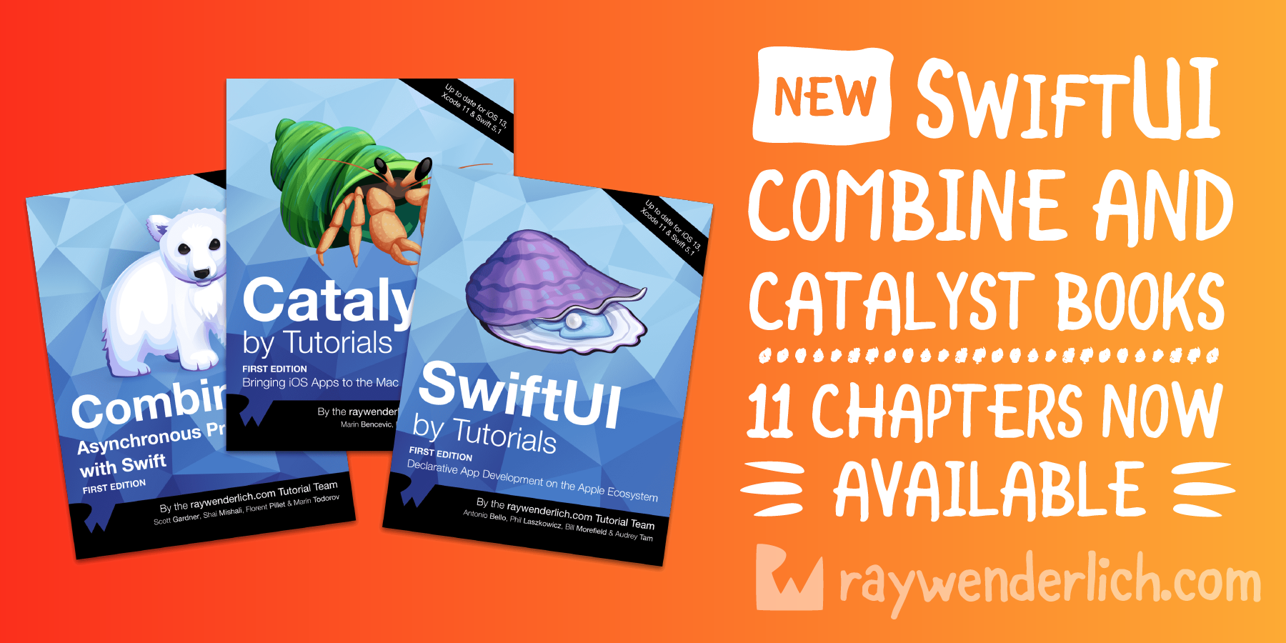 New SwiftUI, Combine, and Catalyst Books: 11 Chapters Now Available! | Kodeco