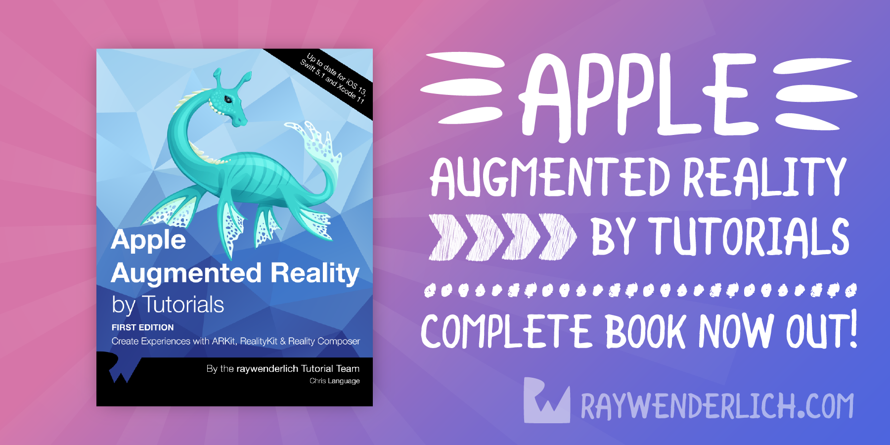 Apple Augmented Reality by Tutorials: Complete Book Now Available! | Kodeco
