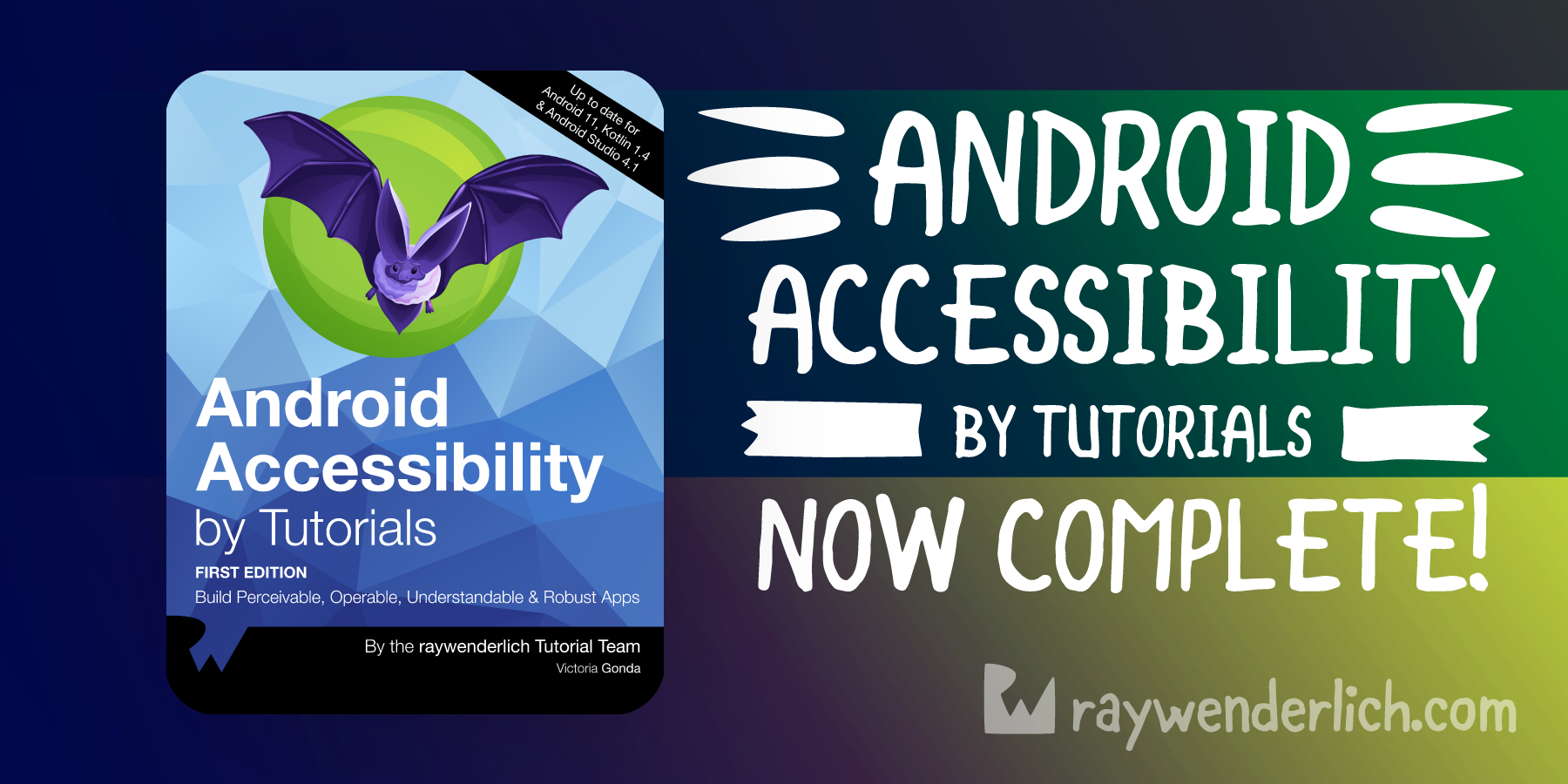 Announcing Android Accessibility by Tutorials! | Kodeco