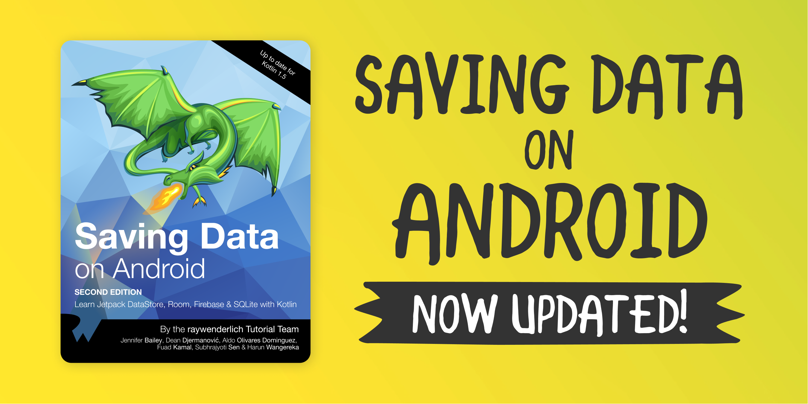Announcing Saving Data On Android Second Edition Kodeco