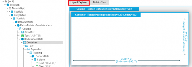 Debugging Layout Issues Using The Widget Inspector